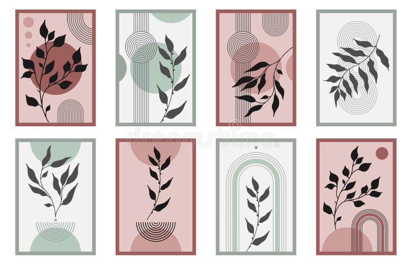 Zen Arch Poster Set, Simple Line Arch and Shapes. Geometric Japanese ...