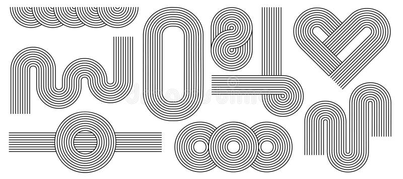 Zen Arch Set, Simple Line Arch and Shapes. Geometric Japanese Zen ...