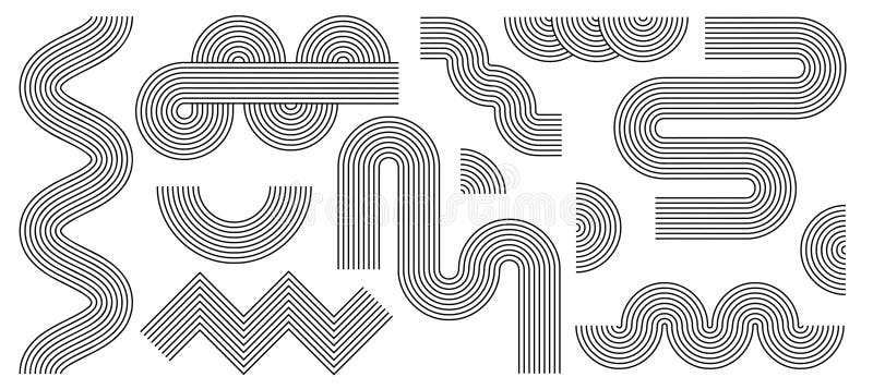 Zen Arch Set, Simple Line Arch and Shapes. Geometric Japanese Zen ...