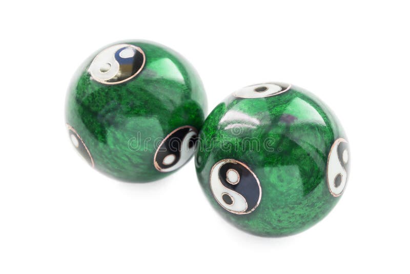 Box with Yin Yang balls stock image. Image of culture - 28005453