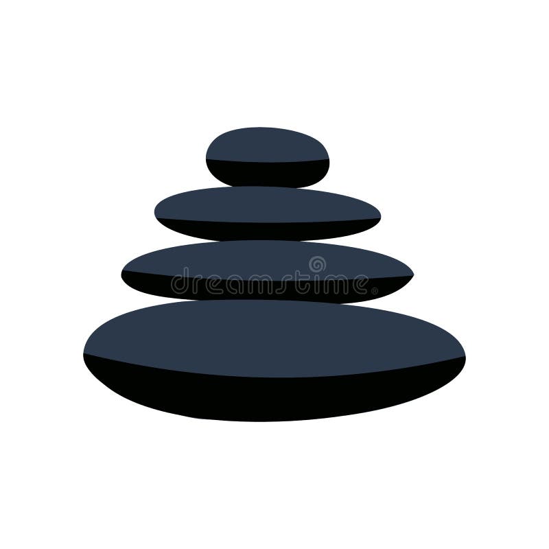 Zen Basalt Stones Flat Icon Stock Vector - Illustration of frame ...