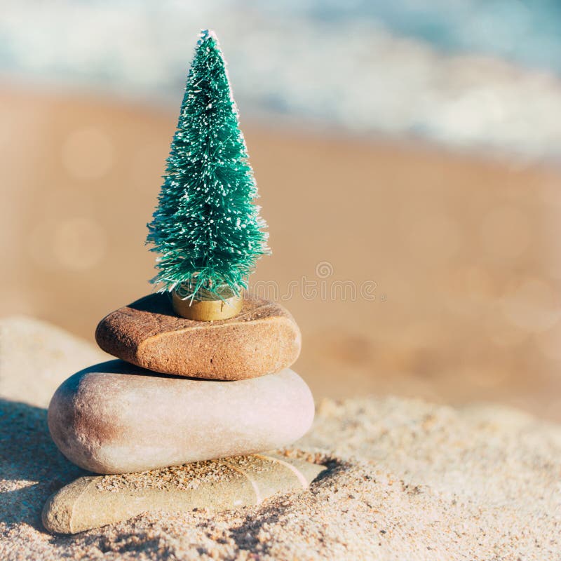 Zen Christmas Vacation on the Beach Stock Photo - Image of summer ...