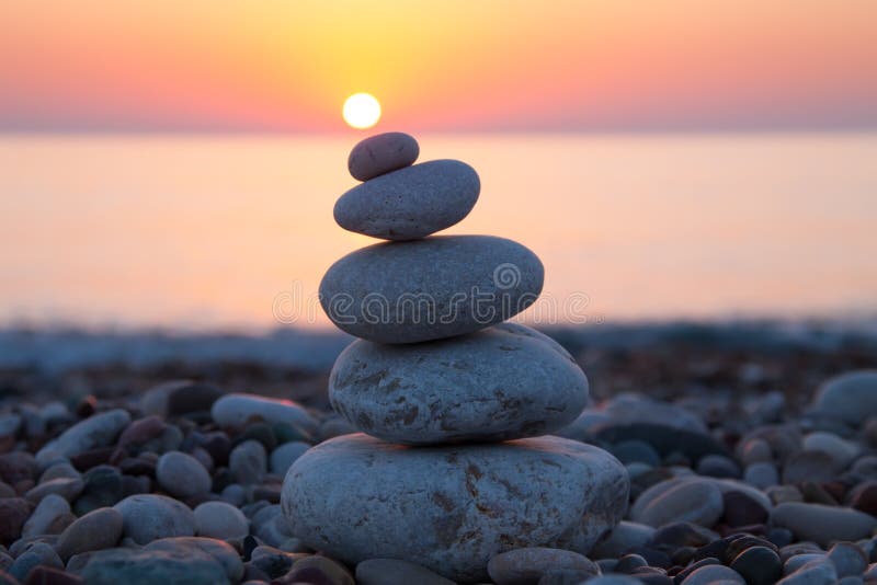 Zen rocks on the beach stock photo. Image of relax, blue - 19520190