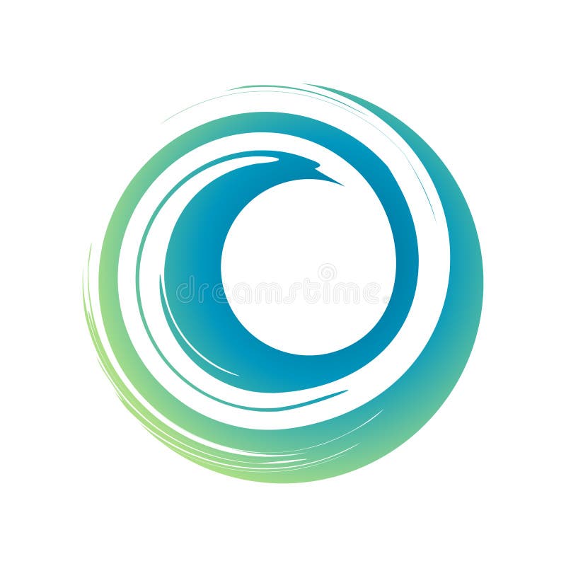 Zen Curl Wave Symbol ilustración del vector. Ilustración de universo ...