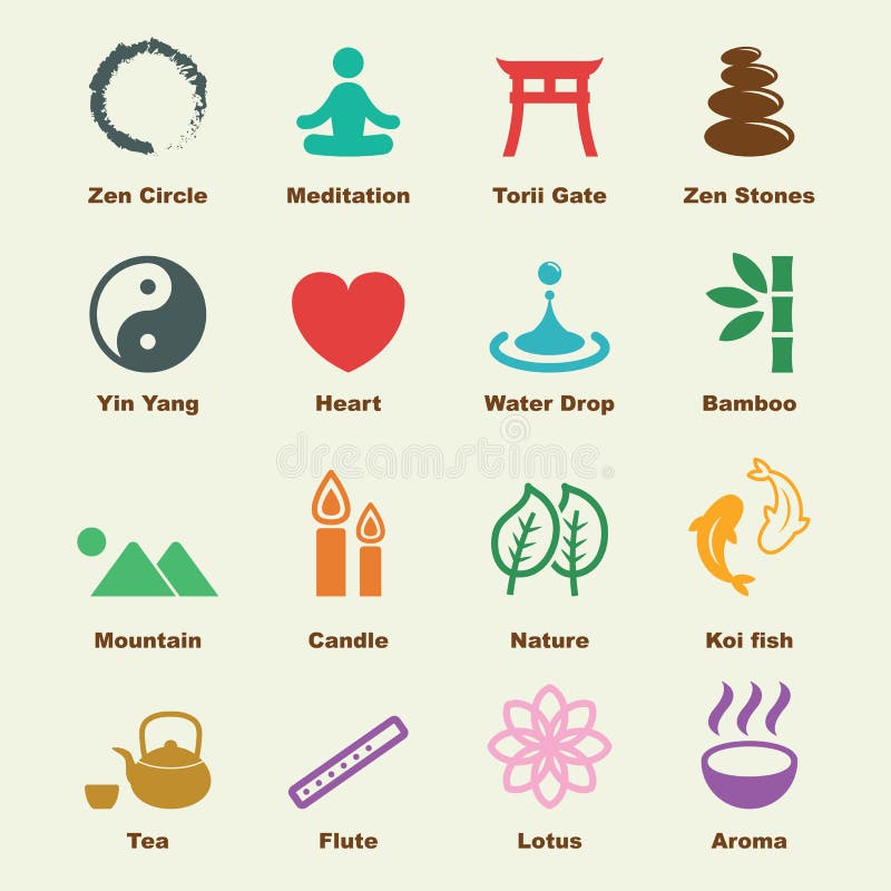 Zen elements stock vector. Illustration of kettle, care - 59696037