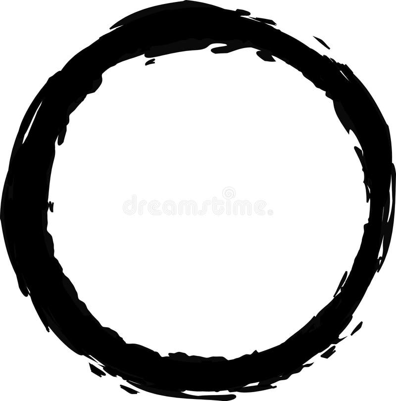 Zen Enso Symbol. Brush Drawn Buddhist Sign Stock Vector - Illustration ...