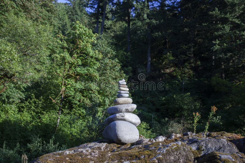 Rock Balancing in the Mountains. Stock Image - Image of balance ...