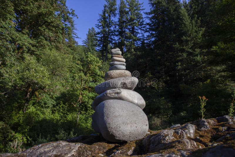 Rock Balancing in the Mountains. Stock Image - Image of balance ...