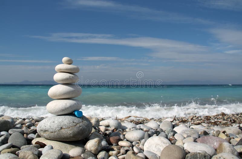 Zen feeling on a shore. stock photo. Image of warm, mountain - 17012002