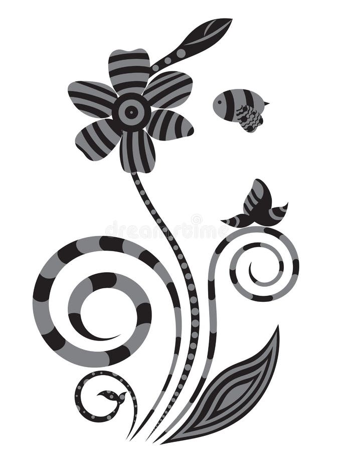 Floral design stock vector. Illustration of branch, idea - 15823762