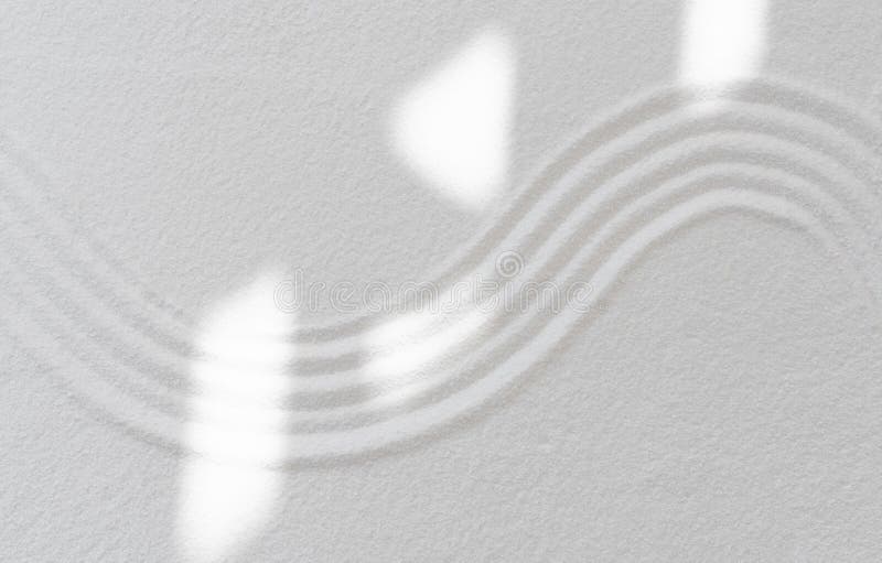 Zen Garden with Bright Light Overlay on White Sand Line Pattern, Sand ...