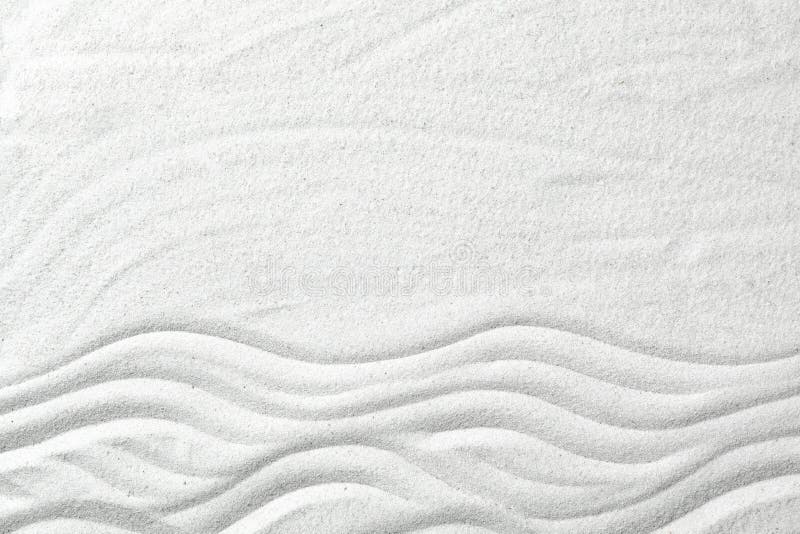 Zen Garden Pattern on Sand As Background, Top View Stock Photo - Image ...