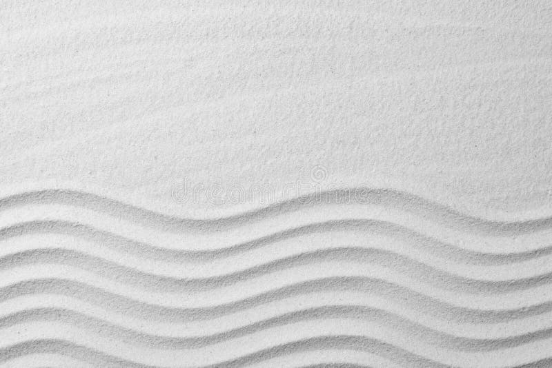Zen Garden Pattern on Sand As Background, Top View with Space for Text ...