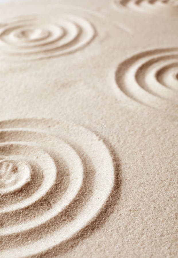 Zen garden pattern on sand stock image. Image of sand - 137855077