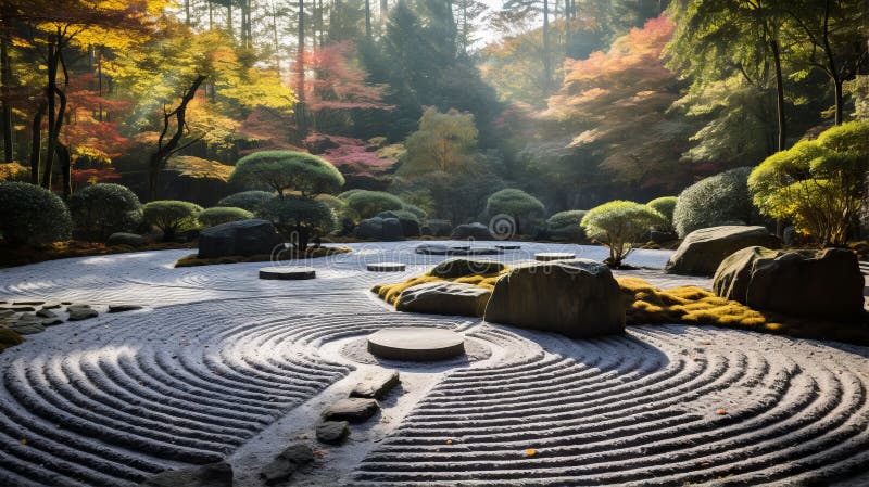 A Zen Garden with Patterns that Encourage Reflection and Equilibrium ...