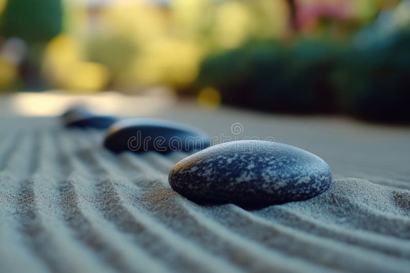 Zen Garden Rocks stock image. Image of sacred, path - 363802239