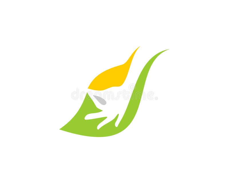 Zen Hand in the Nature Leaf Logo Stock Illustration - Illustration of ...