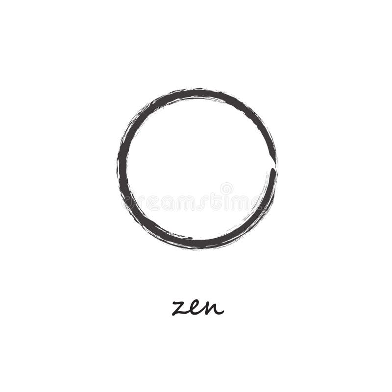 Zen Hand Painted Symbol illustration de vecteur. Illustration du ...