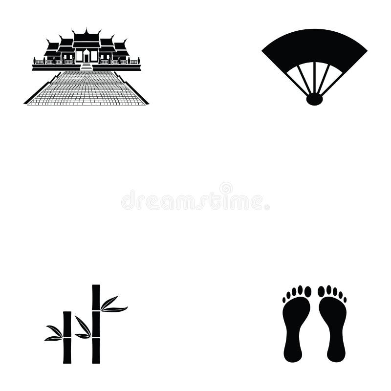 Zen icon set stock vector. Illustration of japanese - 120574162