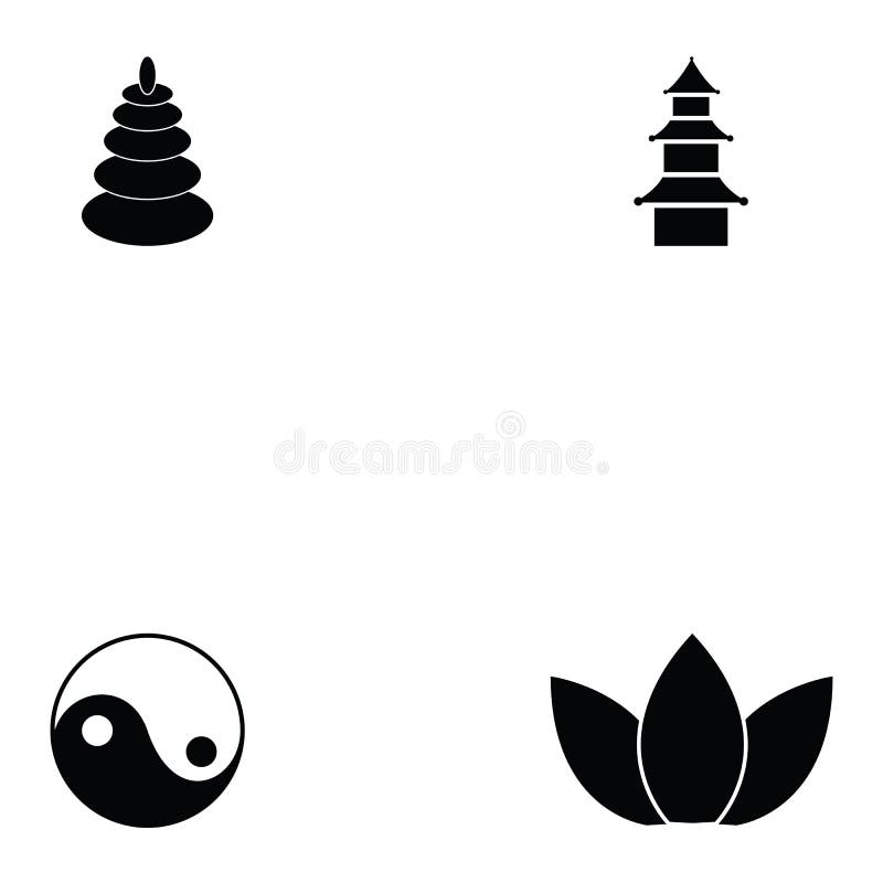 Zen icon set stock vector. Illustration of element, culture - 120574392