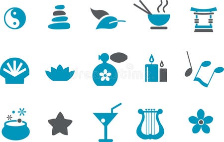 Zen Icon Set stock vector. Illustration of candle, healthcare - 8841079