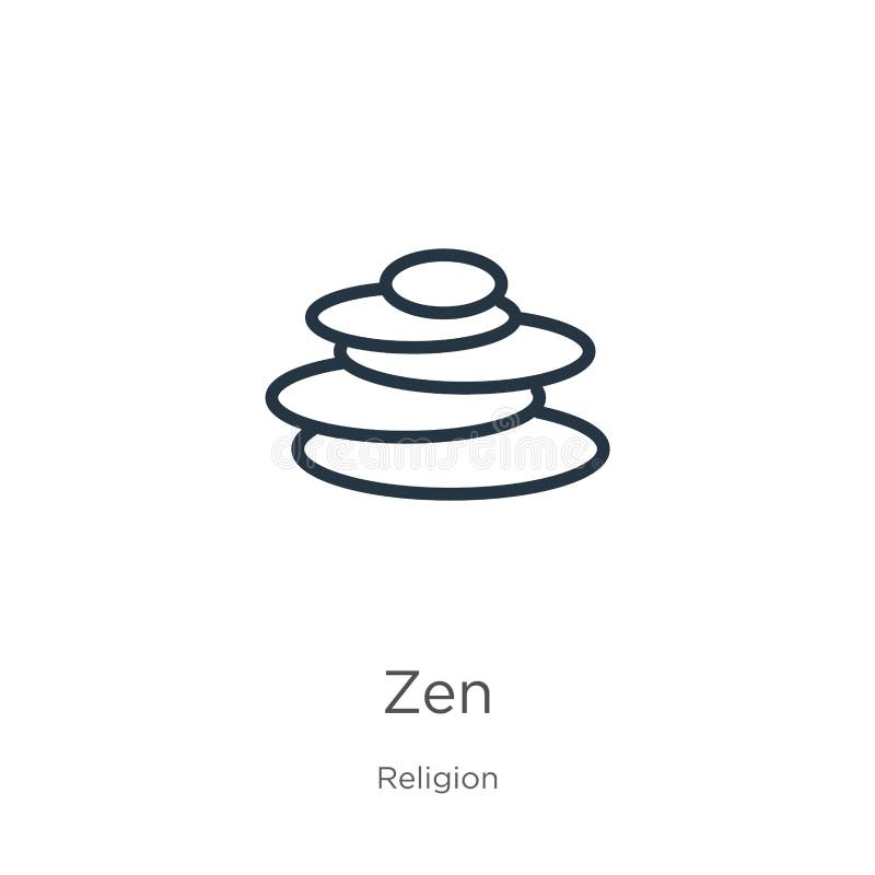 Zen Icon Vector Sign Symbol For Design Stock Illustration ...
