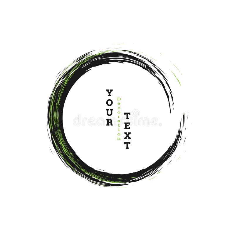 Zen Ink Circle Emblem. Paint Strokes. Multi-colored Strokes. Design ...