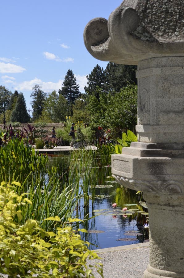 Zen Lantern Waterscape foto de archivo. Imagen de acuacultura - 63137326