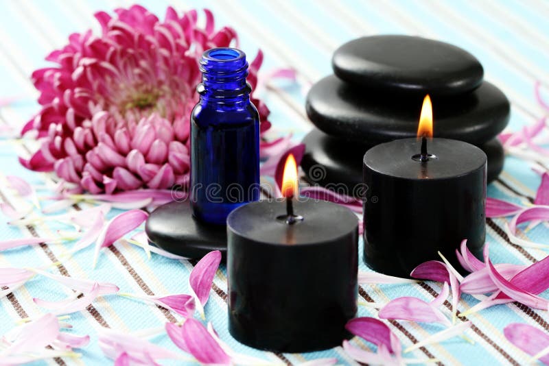 Zen like stock image. Image of petal, candle, flower, harmony - 7589201