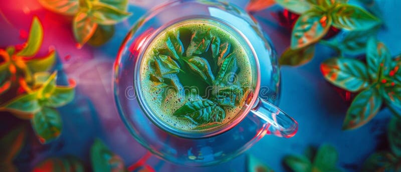 Zen Matcha Tea Ceremony with Colorful Flavors Stock Illustration ...