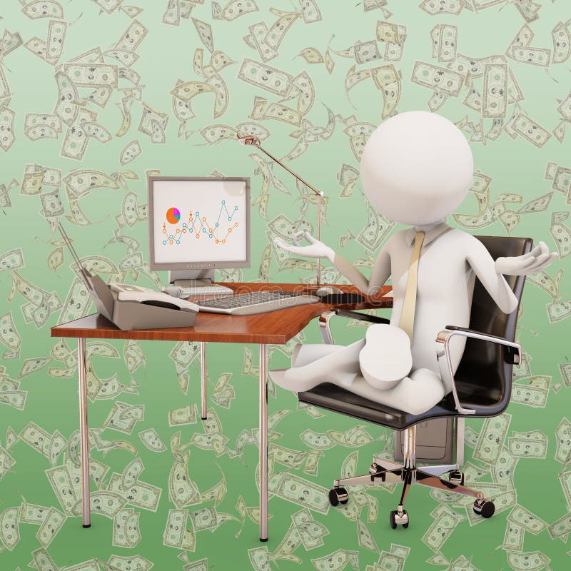 Zen office worker stock illustration. Illustration of worker - 101640215
