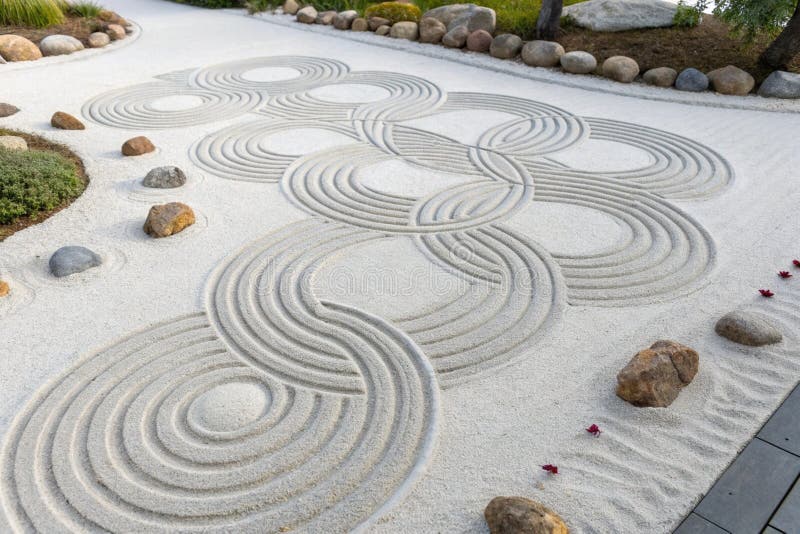 Zen Pattern Top View - Generated by Ai Stock Illustration ...