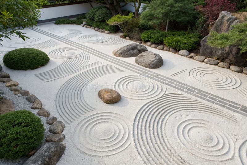 Zen Pattern Top View - Generated by Ai Stock Illustration ...