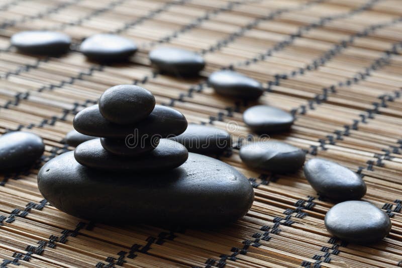 Zen pebbles stock image. Image of shui, bamboo, path - 28783655