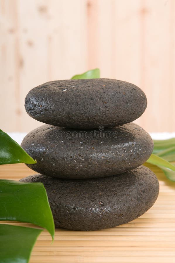 Zen Pebbles in Spa with Bamboo Stock Image - Image of grey, bathroom ...