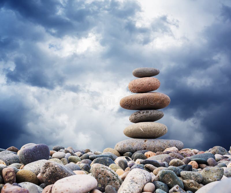 Zen Pebbles Sustainable Growth Stock Image - Image of freedom, balance ...