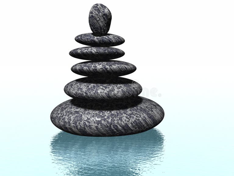 Zen Rocks stock illustration. Illustration of pure, reflection - 1918387