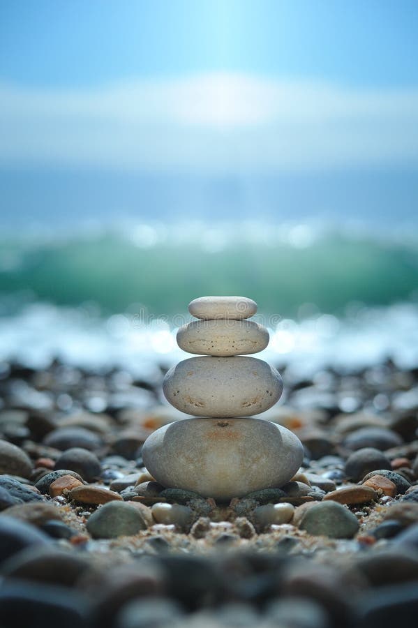 Zen rocks on the beach stock photo. Image of vacation - 19520200