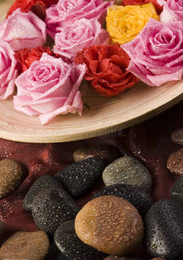 Zen roses stock image. Image of drops, drop, dayspa, cosmetic - 2871143