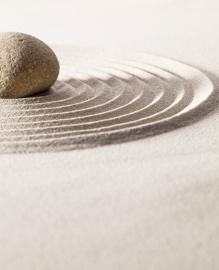 Zen Sand Stone Meditation Spa Garden Stock Image - Image of spirit ...