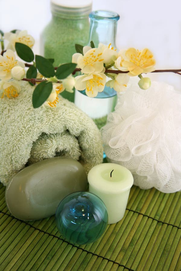 Zen Bath - Spa Retreat stock photo. Image of candle, health - 2260776