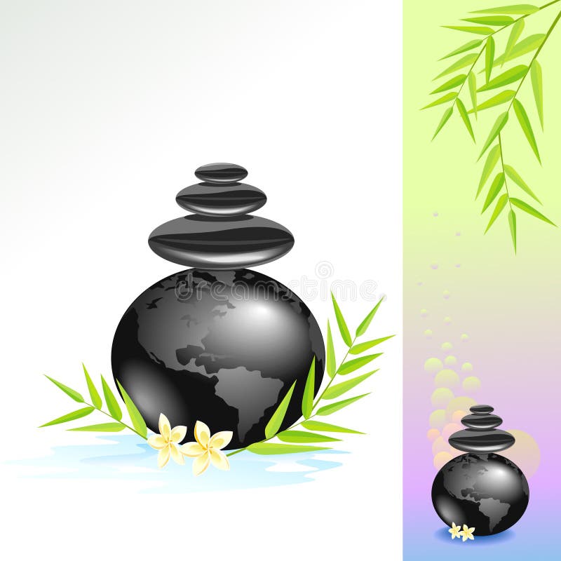 Collection of Zen Vector Templates with Logo Stock Vector ...