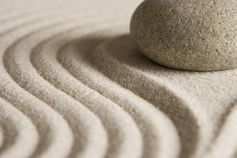Mini zen garden stock image. Image of sand, calm, stone - 9623219