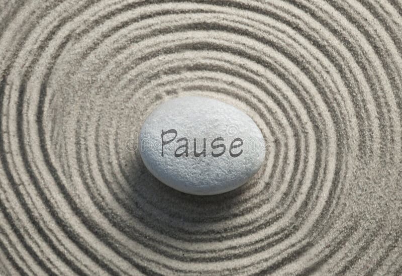 Zen stone pause concept stock photo. Image of leisure - 254139964