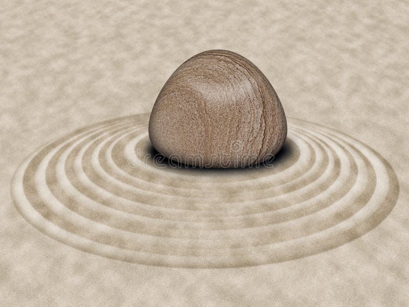 Japanese Zen Sand Garden stock image. Image of design - 12864337
