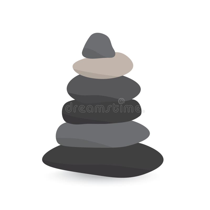 Zen stones balance icon stock vector. Illustration of yoga - 160109679