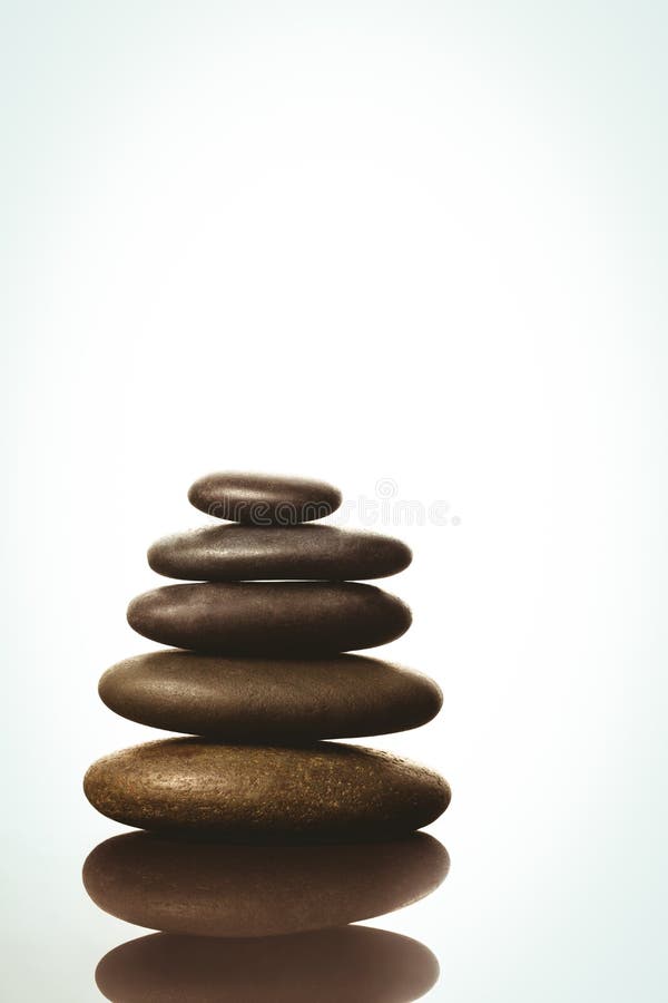Zen Stones Balancing on White Background Stock Photo - Image of balance ...