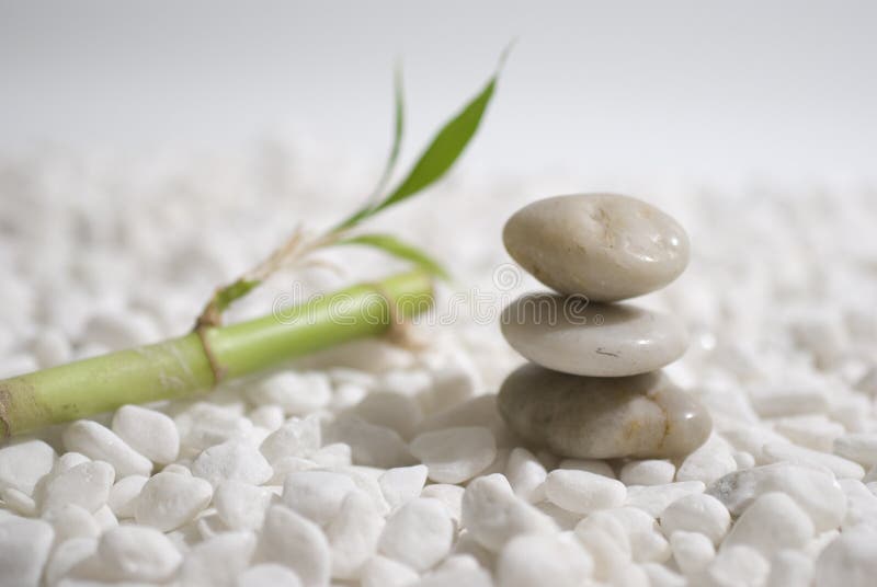 Zen stones and bamboo stock image. Image of rocks, relax - 4410509