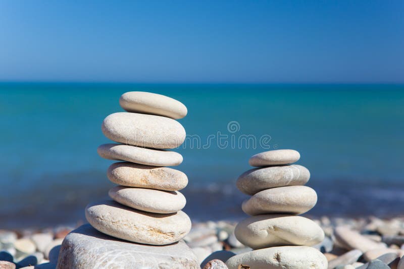 Zen stones on the beach stock image. Image of heap, relax - 32426265