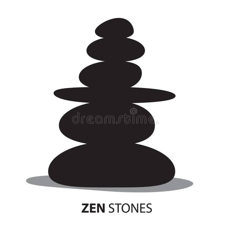 Zen Stones. Black Pebbles stock vector. Illustration of rock - 82772127
